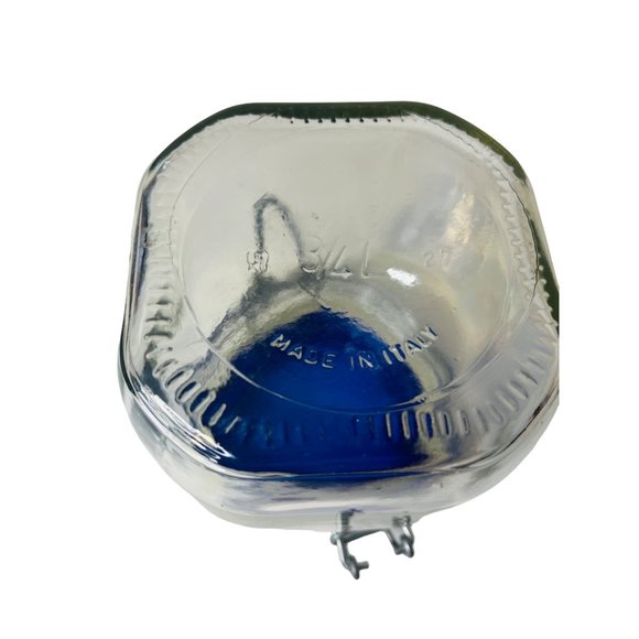 Fido | Kitchen | Vintage Italian Fido Mason Glass Jar With Cobalt Blue ...
